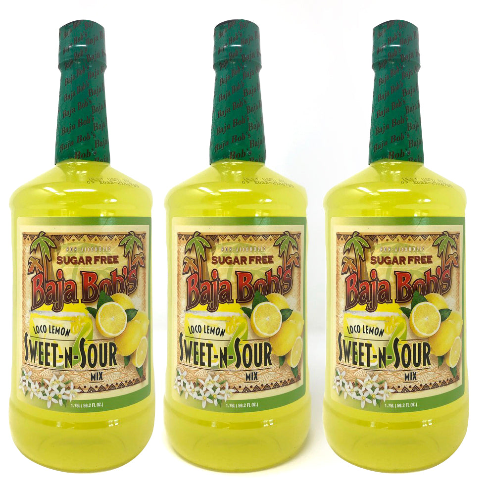Baja Bob's Sweet & Sour Mix - 1.75 Liter - Sugar Free Cocktail Mixer